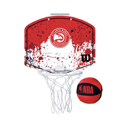 Wilson NBA Team Mini Hoop Atlanta Hawks Red-Silver - Basketball Emotion