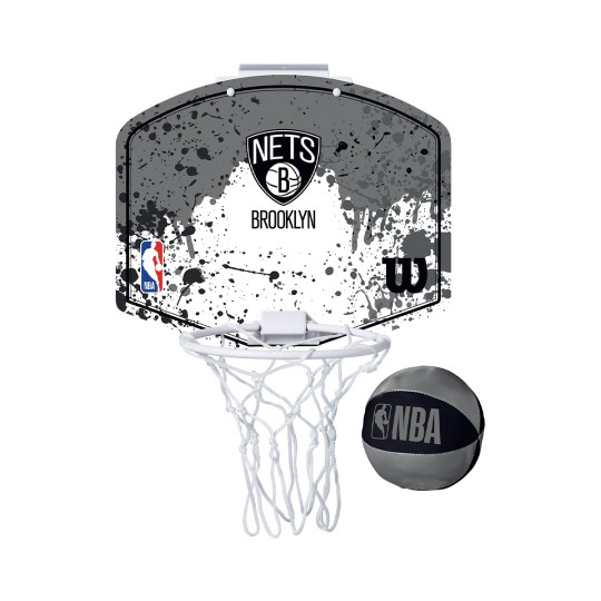 Wilson NBA Team Mini Hoop Brooklyn Nets Black-Silver - Basketball Emotion