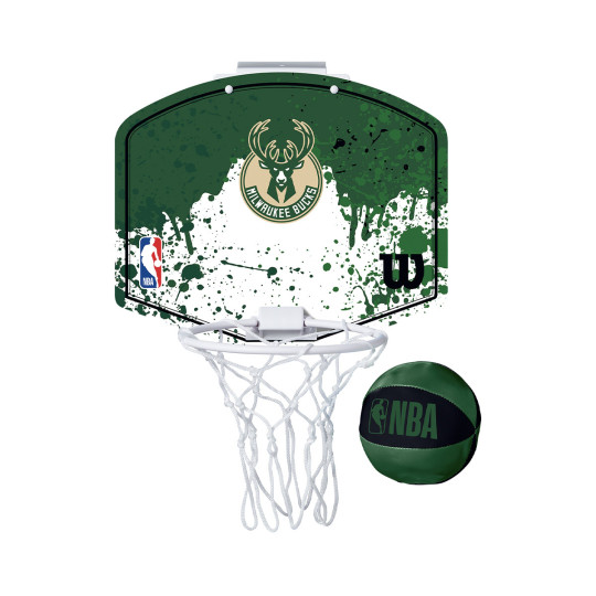 Wilson NBA Team Mini Hoop Milwaukee Bucks Dark Green-Silver ...