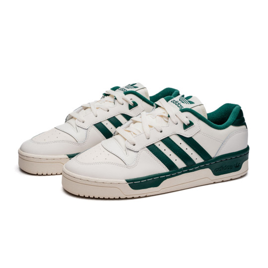 Zapatilla adidas Rivalry Low Cloud White-Collegiate Green-Cloud White ...