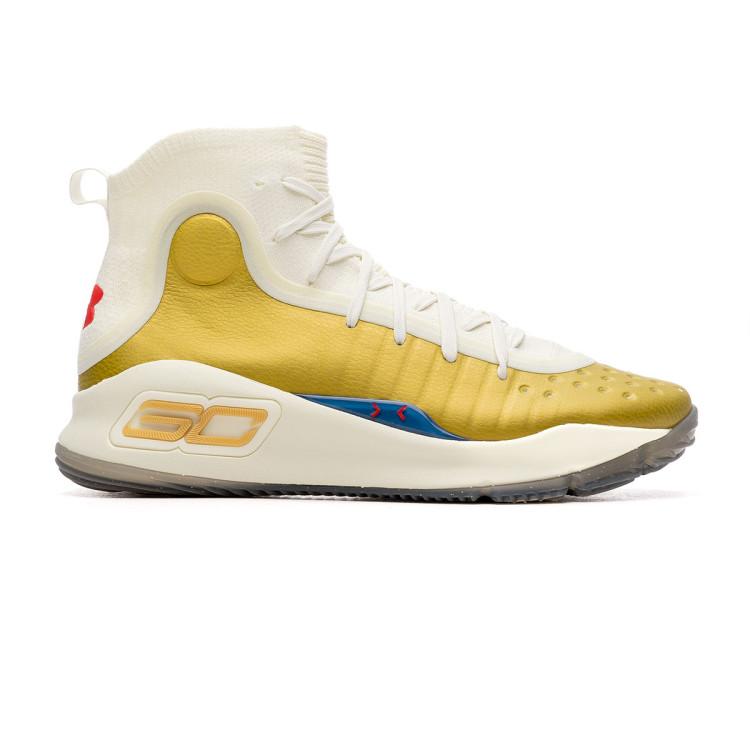 Zapatillas Under Armour Curry 4 Retro Lemon Ice-Metallic Gold-Red ...