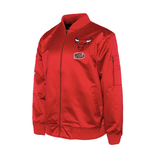 Jacket Mitchell & Ness Bomber Lightweight Satin Chicago Bulls Scarlet ...