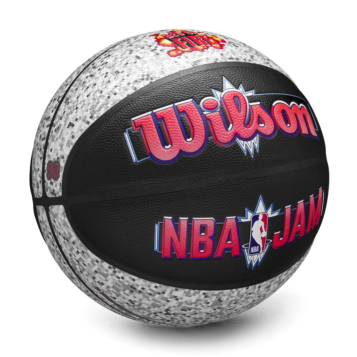 Balón Wilson NBA Jam Indoor Outdoor Grey-Black-Red - Basketball Emotion