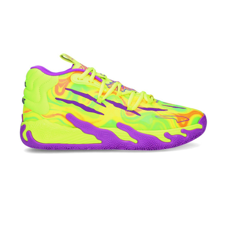 Chaussures Puma MB.03 Spark Safety Yellow-Purple Glimmer - Basketball ...