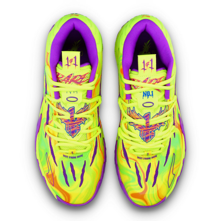 Basketball Shoes Puma MB.03 Spark Safety Yellow-Purple Glimmer ...