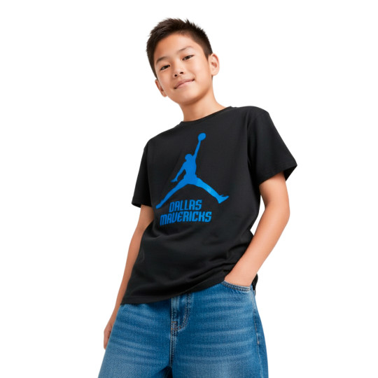 T-Shirt Jordan Dallas Mavericks Essential Jumpman Niño Black ...