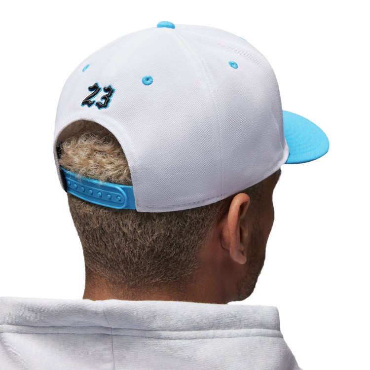 Gorra Jordan Flight MVP Pro White-Dk Powder Blue-Black - Basketball Emotion