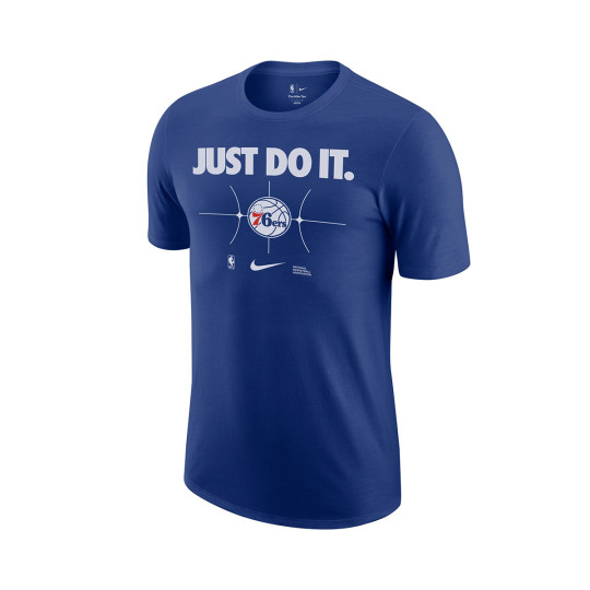 Camiseta Nike Philadelphia 76Ers Essential Just Do It Rush Blue - Basketball Emotion