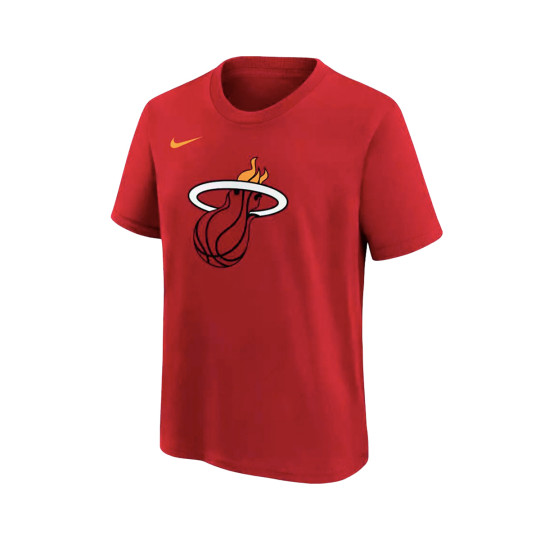Playera Nike Miami Heat Essential Logo Niño Tough Red - Basketball Emotion