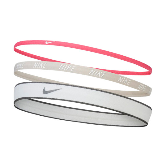 Banda Nike Mixed Width Headbands (3 Unidades) Aster Pink-Lt Iron Ore ...
