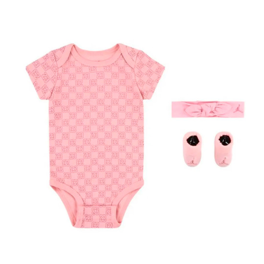 Kit Jordan Infant Monogram (3 Pieces) Pink Glaze - Basketball Emotion
