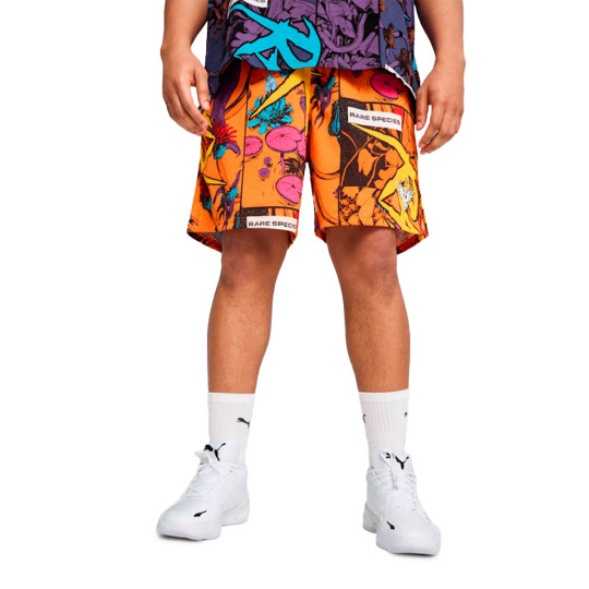 Shorts Puma Melo Phoenix Orange Glow-AOP - Basketball Emotion