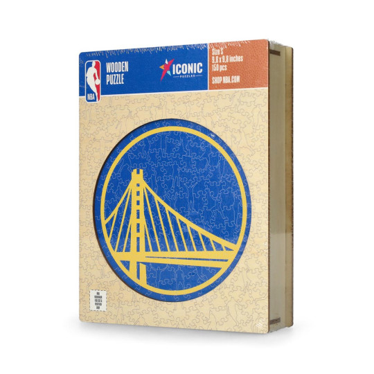 ICONIC PUZZLES Rompecabezas De Madera Golden State Warriors Logo Tamaño ...