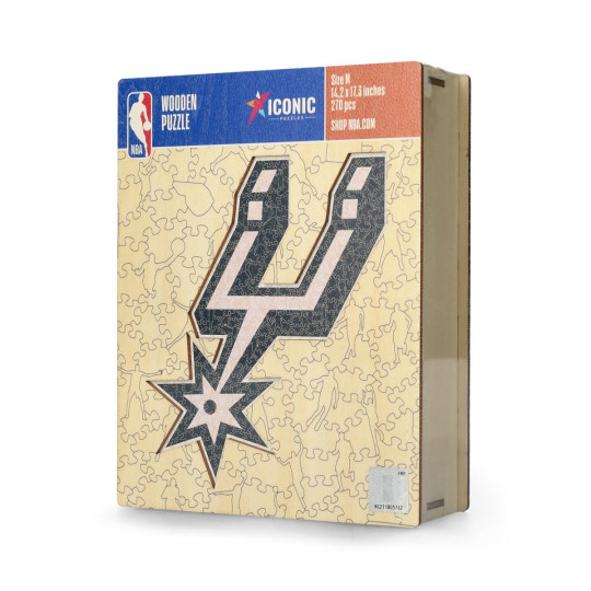 ICONIC PUZZLES Rompecabezas De Madera San Antonio Spurs Logo Tamaño M ...