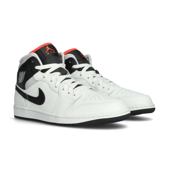 Sapatilha Jordan Air Jordan 1 Mid Summit White-Black-Neutral Grey ...